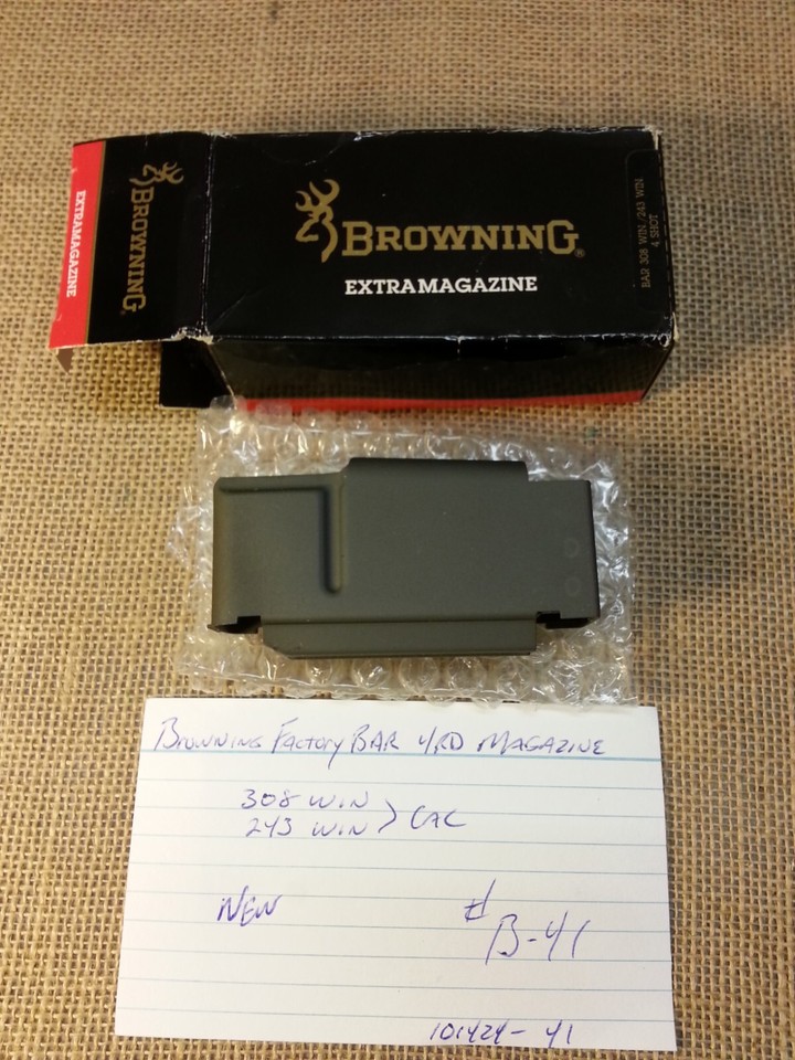 New Factory Browning BAR Rifle Magazine 308 & 243 WIN Caliber 4RD #B41 ...