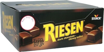 Riesen Dark Chocolate Chewy Toffee 45g Pack Full Box of 24 Packs | eBay UK
