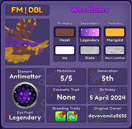 Woodluma | Dragon Adventures | DA | Roblox | eBay