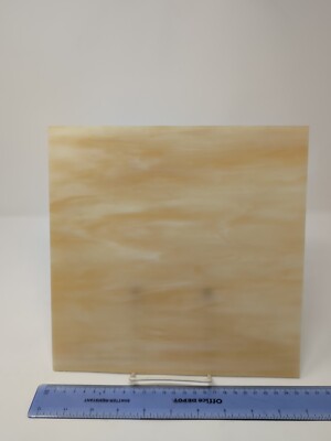 Stained Glass, Tan & White Translucent, Artisan Gem SHEET | eBay