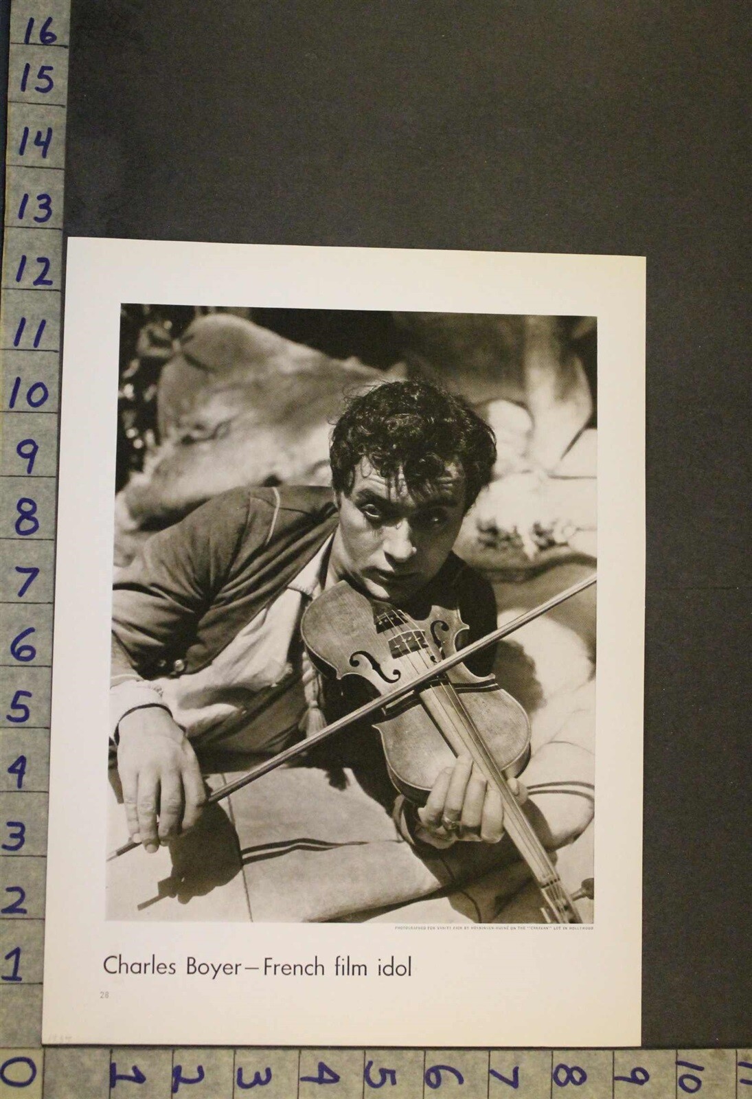1934 CHARLES BOYER FRENCH FILM IDOL STAR CARAVAN ROMANCE PHOTO INSERT ...
