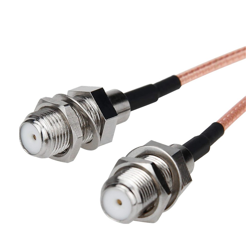 50 ohm F Type Coax Cable Splitter To F Dual Female 3 Way RG316 Coaxial ...