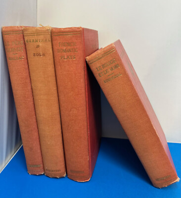 Vintage French Play Scripts Lot of 4 Books, Red Scribner Publisher | eBay