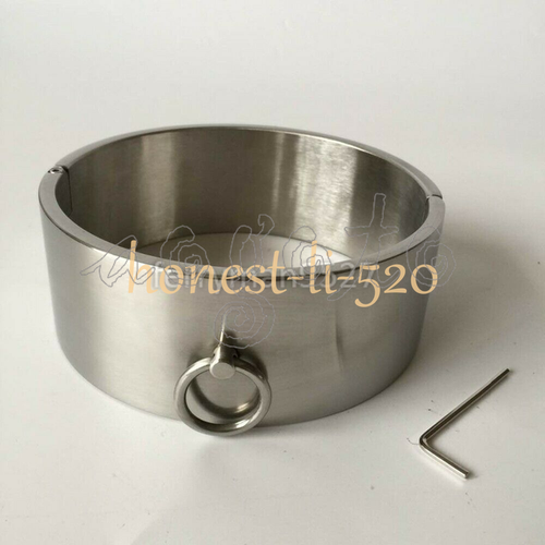6CM Height Heavy Big Rings Stainless Steel Cangue Neck Collar Cuff ...