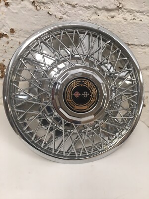Set Vintage Chrome Chevrolet Chevy Hubcap Wire Spoke Wheel Cover 15 ...