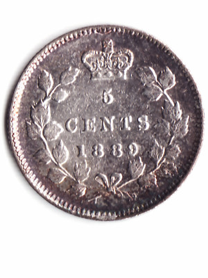 1889 CANADA 5 CENTS SILVER - EXTRA FINE | eBay