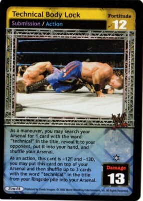 WWE: Technical Body Lock [Played] card type Submission Raw Deal ...