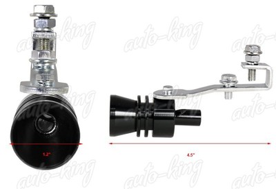 Black Turbo Sound Exhaust Fake Blow Off Valve BOV Simulator Whistler L ...