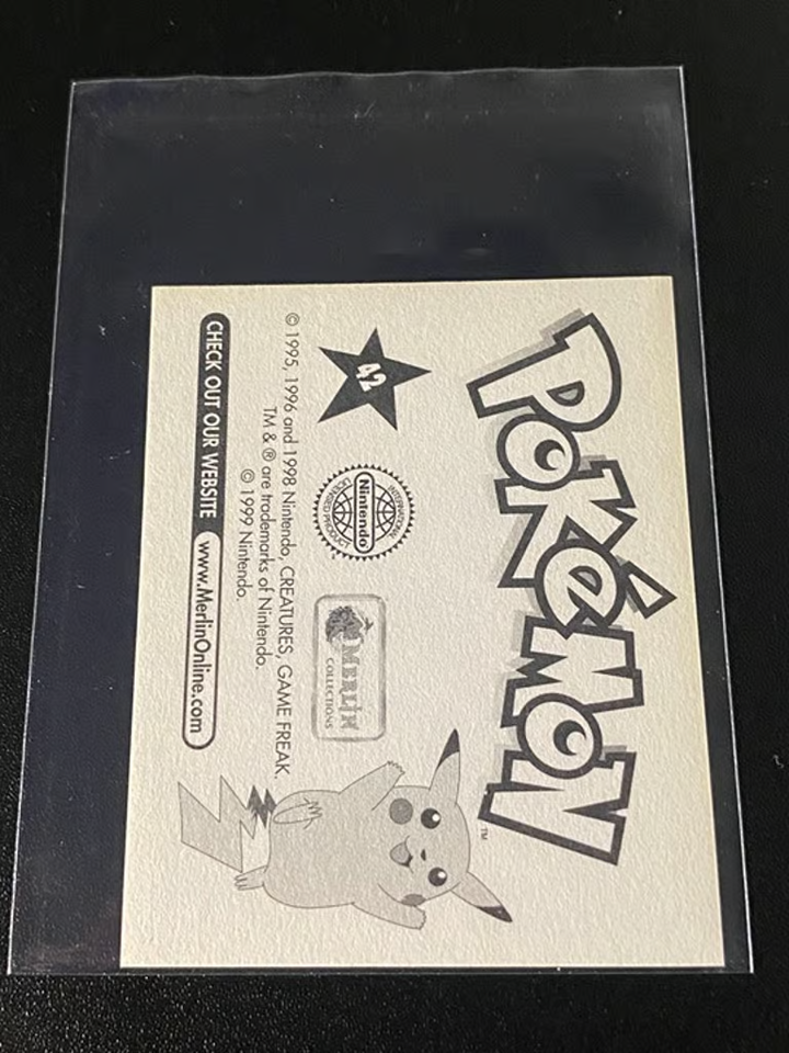 1999 Topps Pokemon Base Merlin Sticker Collection Pack Fresh Mankey | eBay