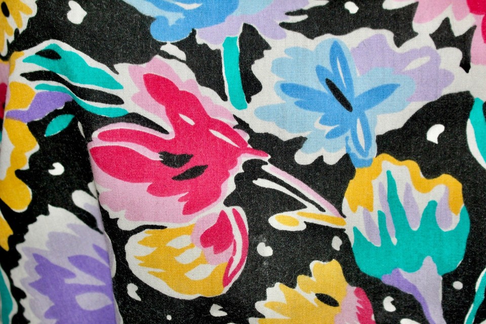 Vintage Partners Please Melco Modes Floral Square Line Dancing Ruffle ...