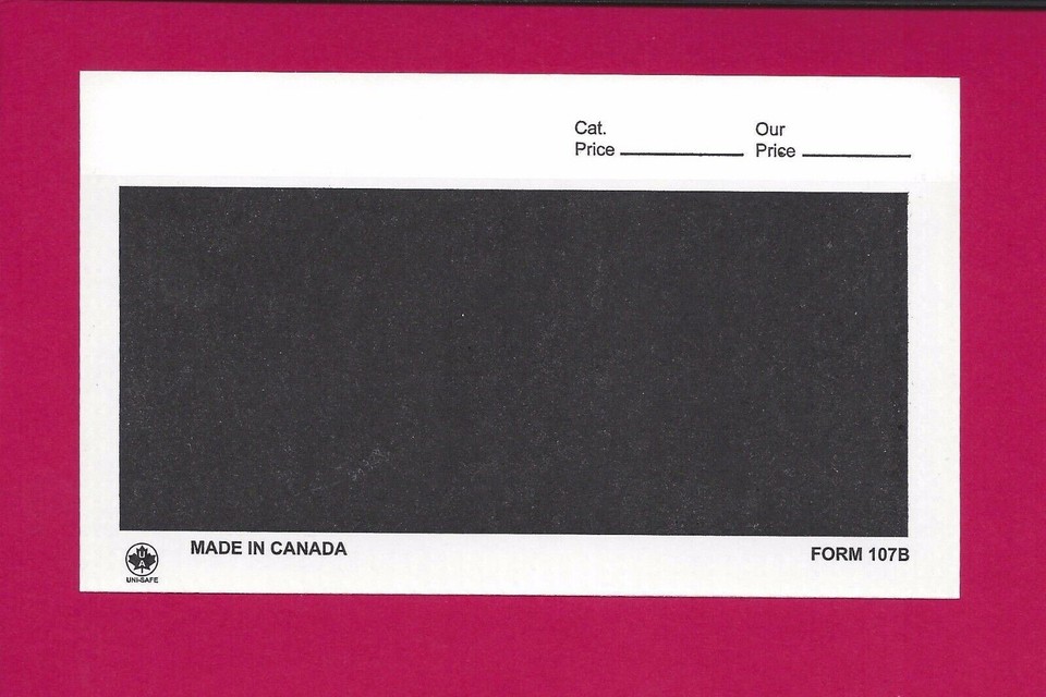 HECO or Uni-Safe 107 Dealer Cards White or Black SELECT COLOR ...
