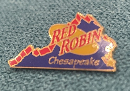 Red Robin Restaurant CHESAPEAKE VIRGINIA State Map Outline Pin Rare ...