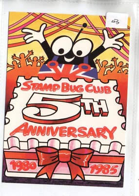POSTCARD - NPM or Postal Related - (03) 5th Anniversary Stamp Bug Club ...