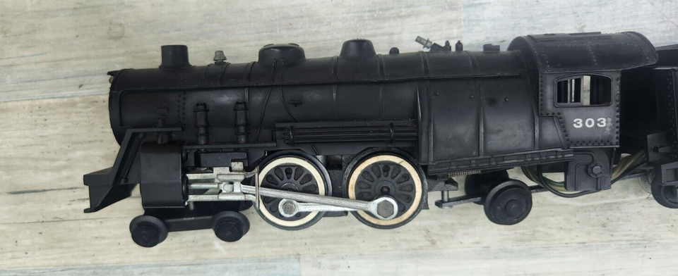 _Vtg American Flyer Lines 303 4-4-2 Locomotive & Tender S-Gauge Sound ...