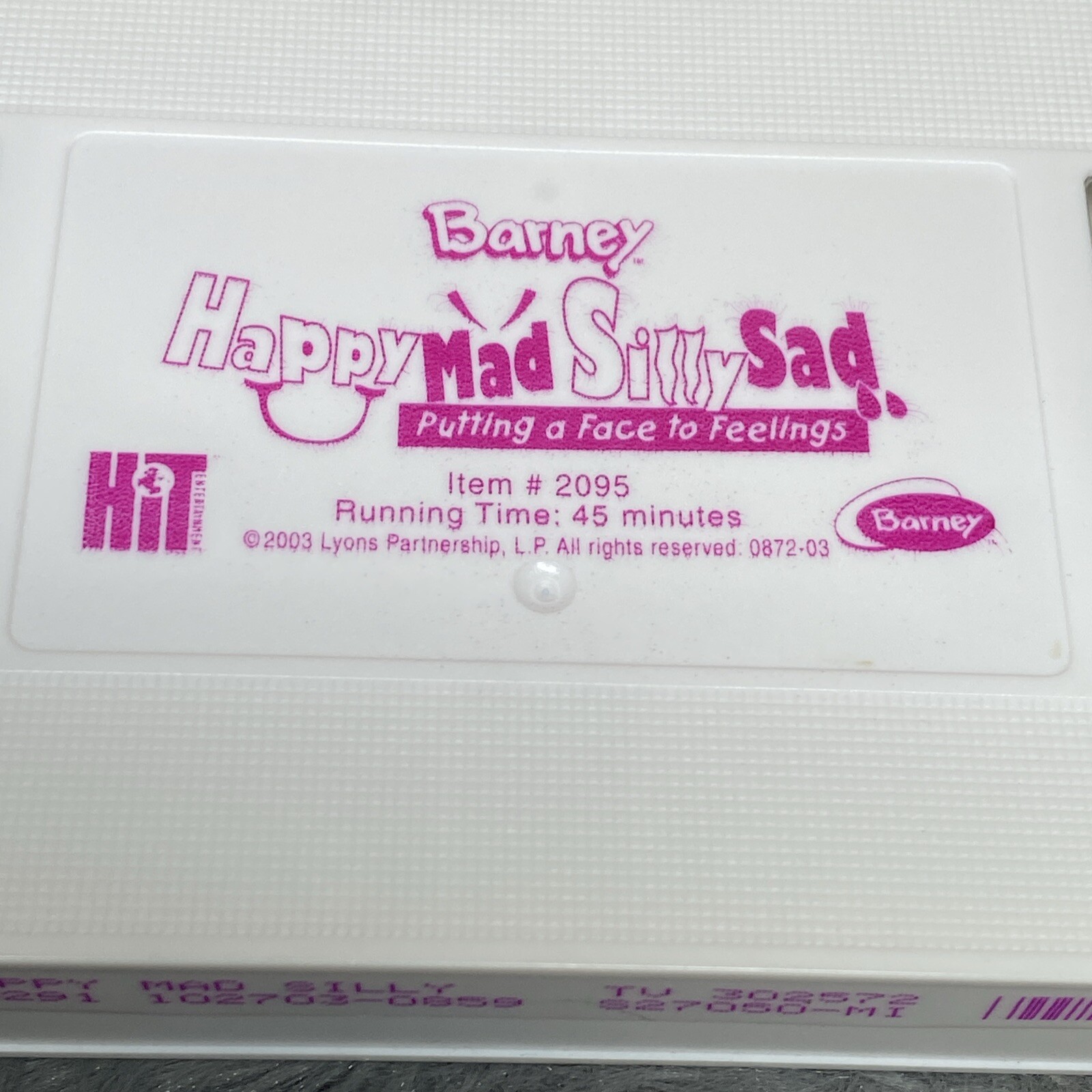 Barney - Happy, Mad, Silly, Sad VHS Tape 2003 Putting A Face to ...