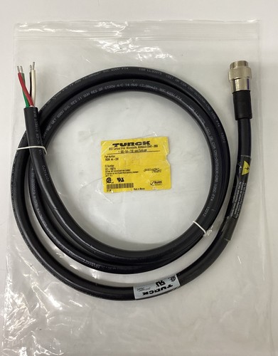 Turck RSM44-2M Power Cable 7/8'' Male Straight 4-Pin U2-15074 | eBay