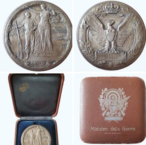 Italy Silver Medal. Pro Patria Et Rege. Ministry of War Award. Original ...