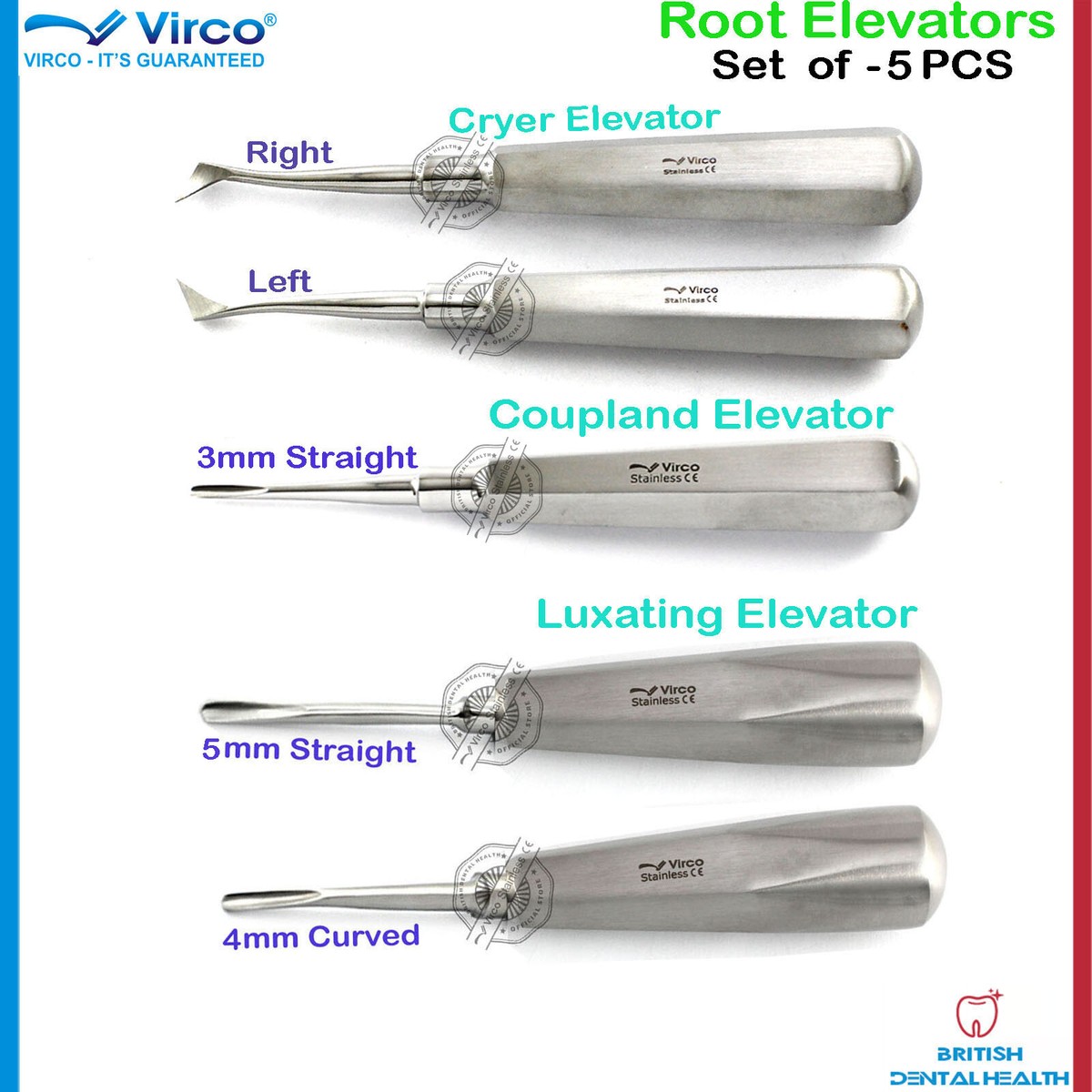 General Surgery Dental Instruments PRECISE CANADA: Spade CONCAVE Root ...