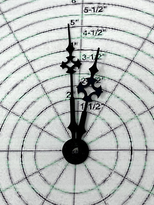 Maltese Replacement Clock Hands, 3" Long Oblong Hole for OG Clock ...