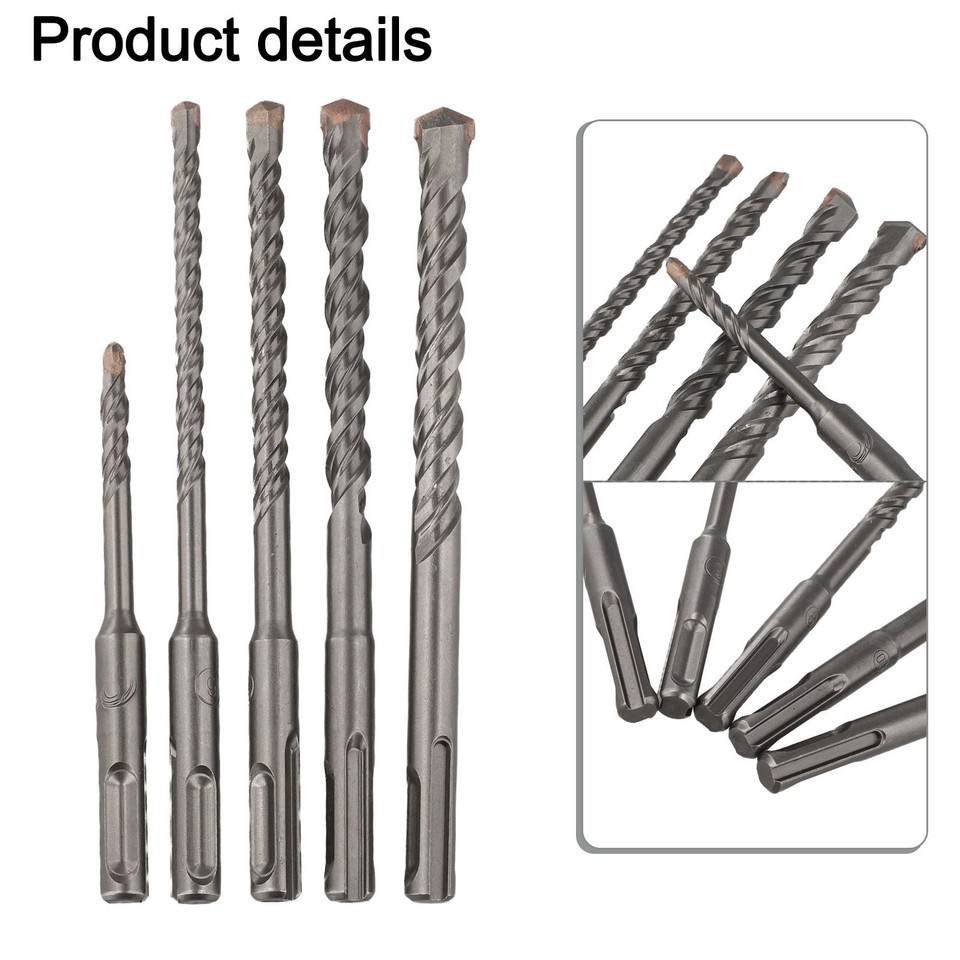 5pcs Masonry Drill Bit Set for SDS PLUS Electric Hammer for Concrete ...