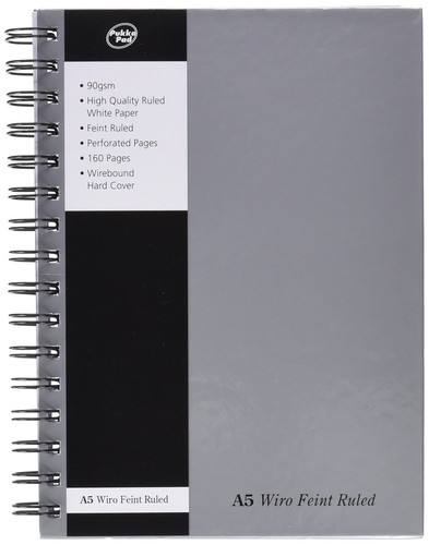 Pukka Pad Notebook Wirebound Hardback Perforated Ruled 160pp 90gsm A5 ...