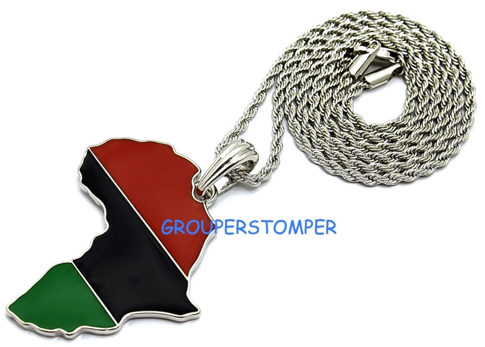 Africa Map Jamaican Pendant Necklace With Assorted Style Chains | eBay