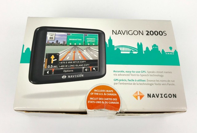 Navigon 2000S GPS Navigation System w/ Car Charger/Mount Bundle - Open ...