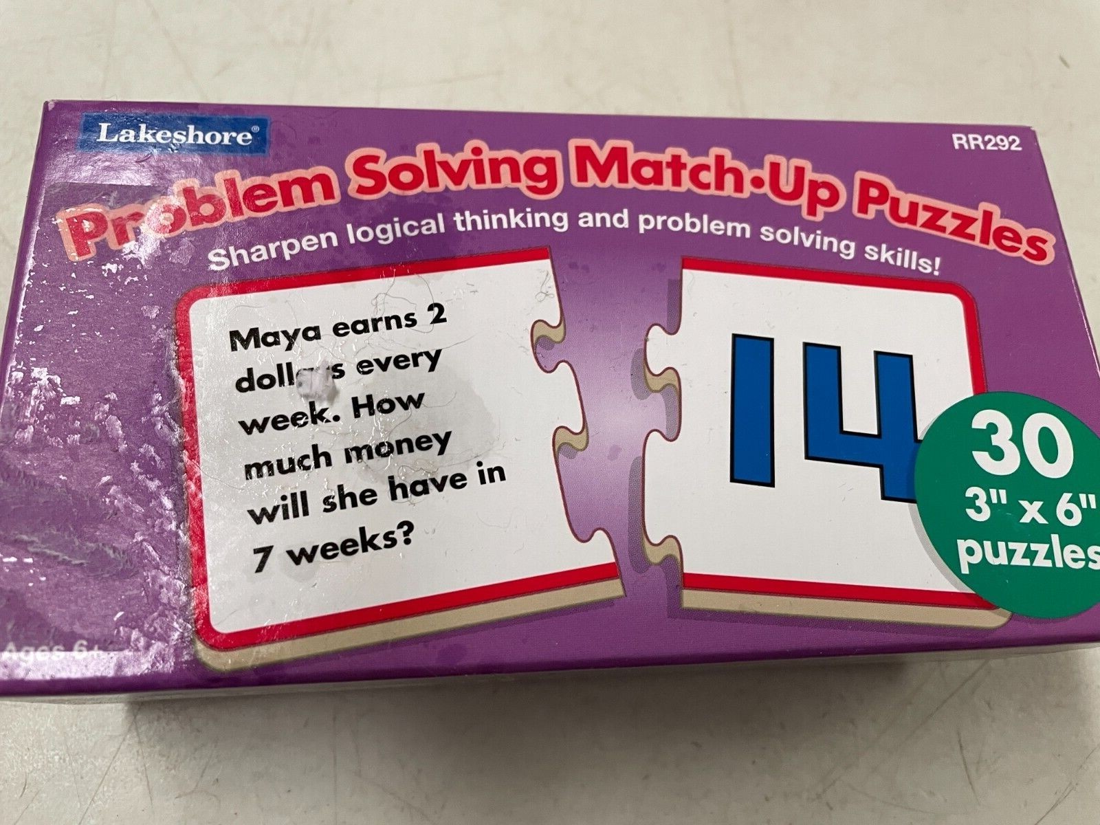 LAKESHORE EDUCATIONAL PRODUCT PROBLEM SOLVING MATCH UP MATH PUZZLES 1 ...
