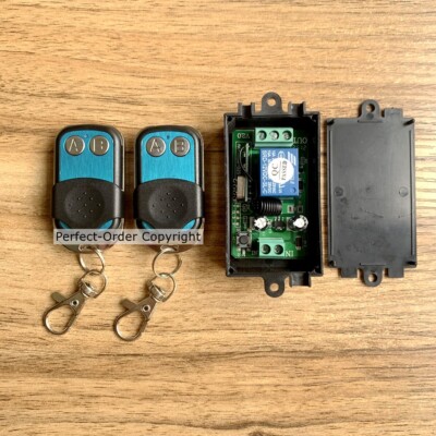 1V2 Wireless Remote Controls&Receiver for Door Access Control Unlock E ...
