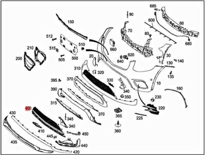 Genuine MERCEDES C253 X253 GLC X253 Cover bumper area 2538852400 | eBay