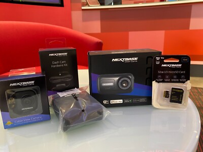 Nextbase 322GW Dash Cam Front and Cabin Camera with SD card & hardwire ...