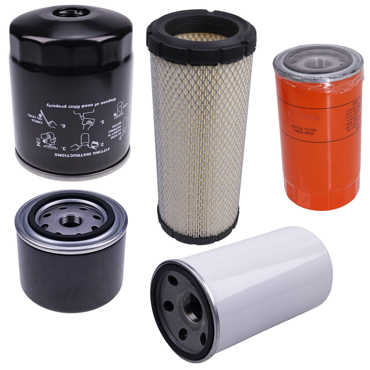 Filter Kit E7230-11081 E6201-32443 Fits Kioti CK2610 HST Compact ...