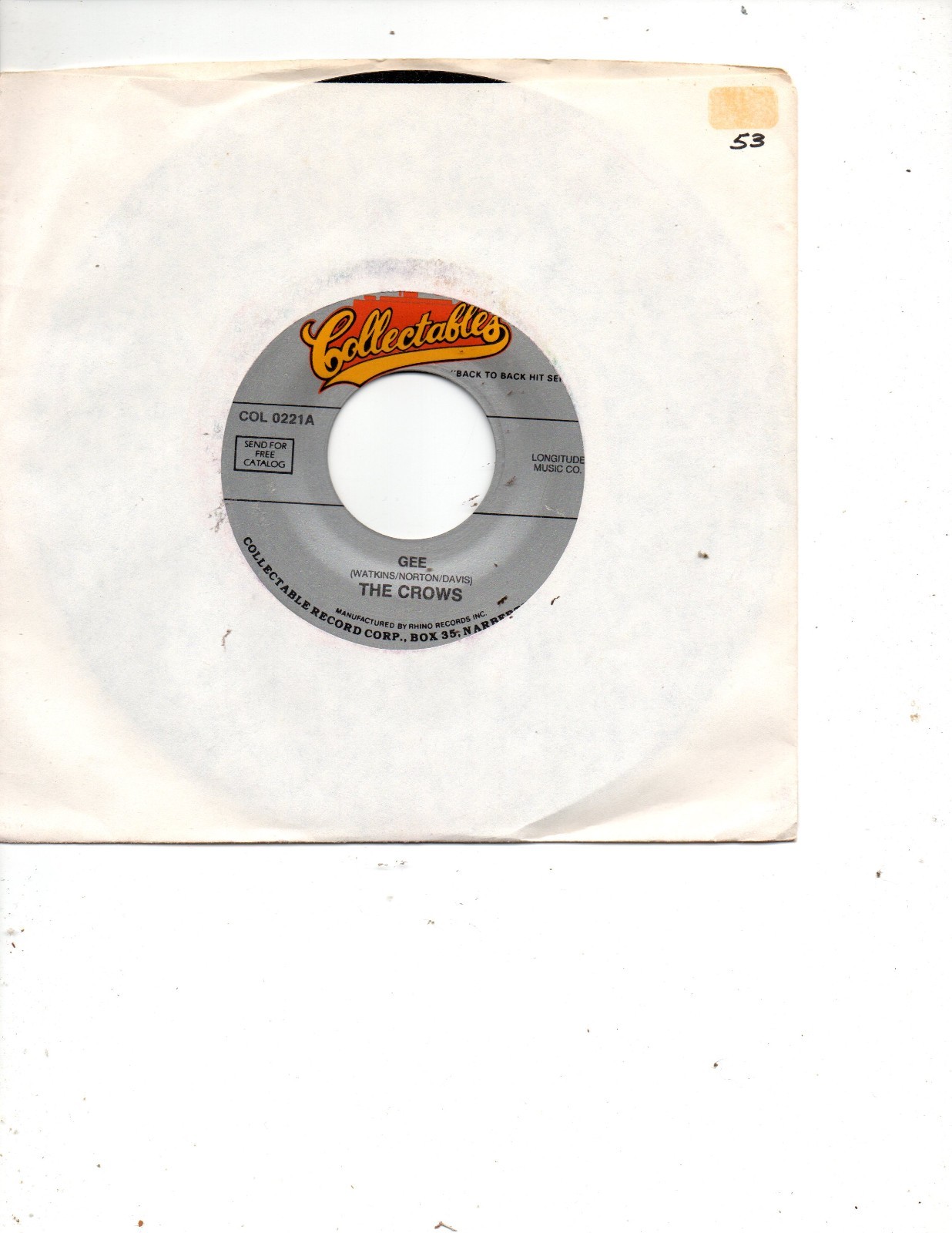 CROWS - GEE / I LOVE YOU SO | eBay