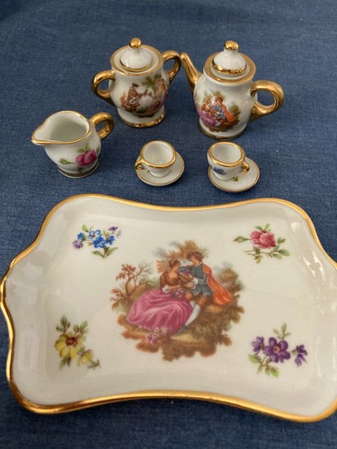 Vintage Limoges Miniature Tea Set for Doll House | eBay