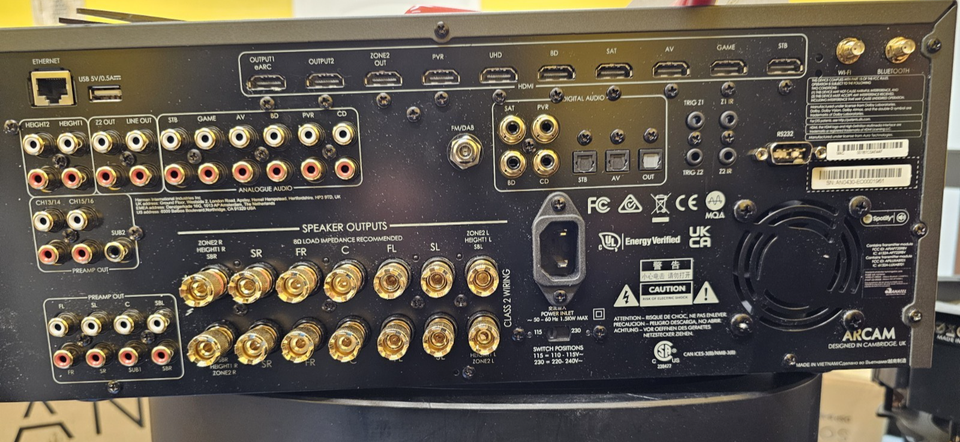 Arcam AVR31 7.1-Channel Home Theater HDMI 2.1 Class G AV Receiver w ...