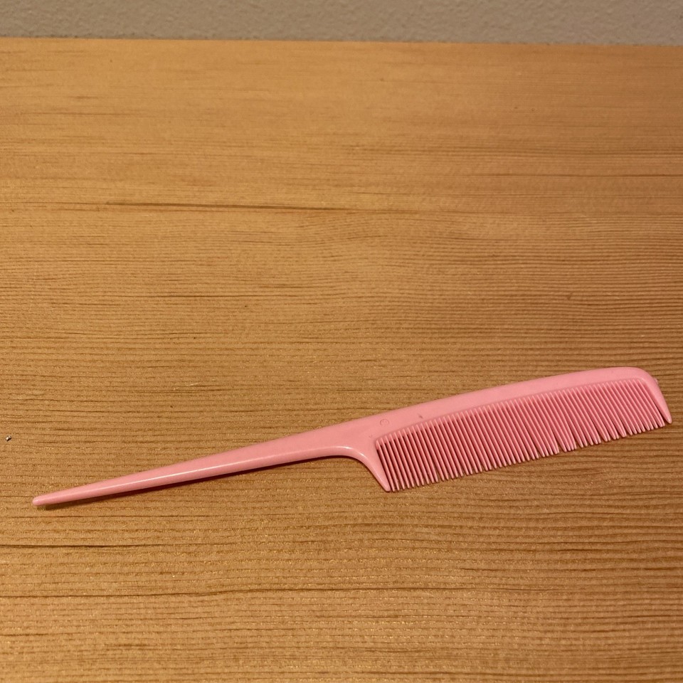 Vintage Unbreakable Comb Pink Rat Tail Made In USA Unbranded 8” | eBay