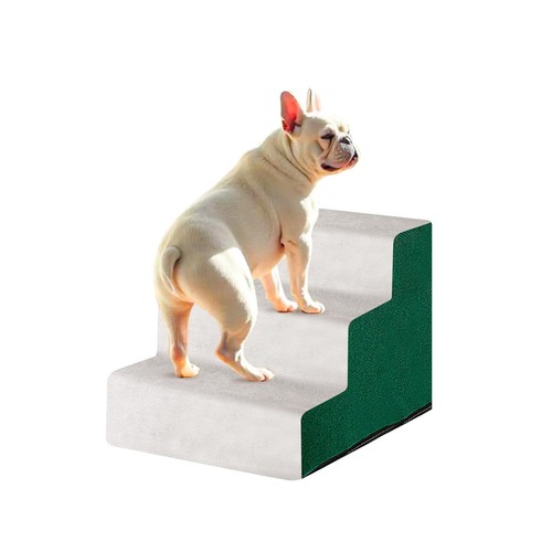 Green/Grey Dog Stairs, Pet Steps, High Bed, Couch, Non-Slip, Washable ...