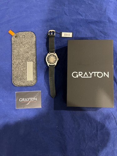 Grayton Native California Automatic Mens Date Watch Silver/Black ...