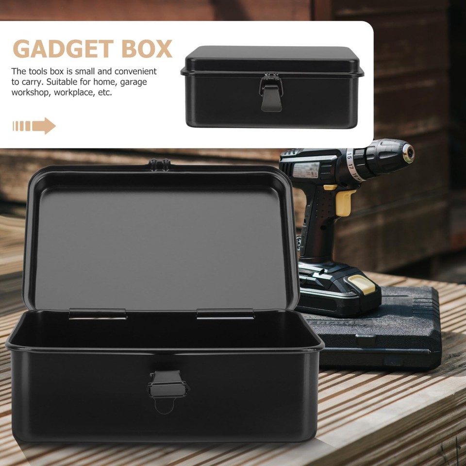 Tool Storage Case Portable Tool Storage Box Iron Toolbox Small Tool Box ...