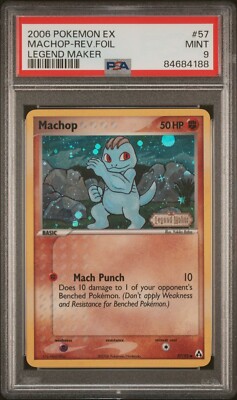2006 POKEMON EX LEGEND MAKER 57 MACHOP REVERSE FOIL HOLO PSA 9 MINT | eBay