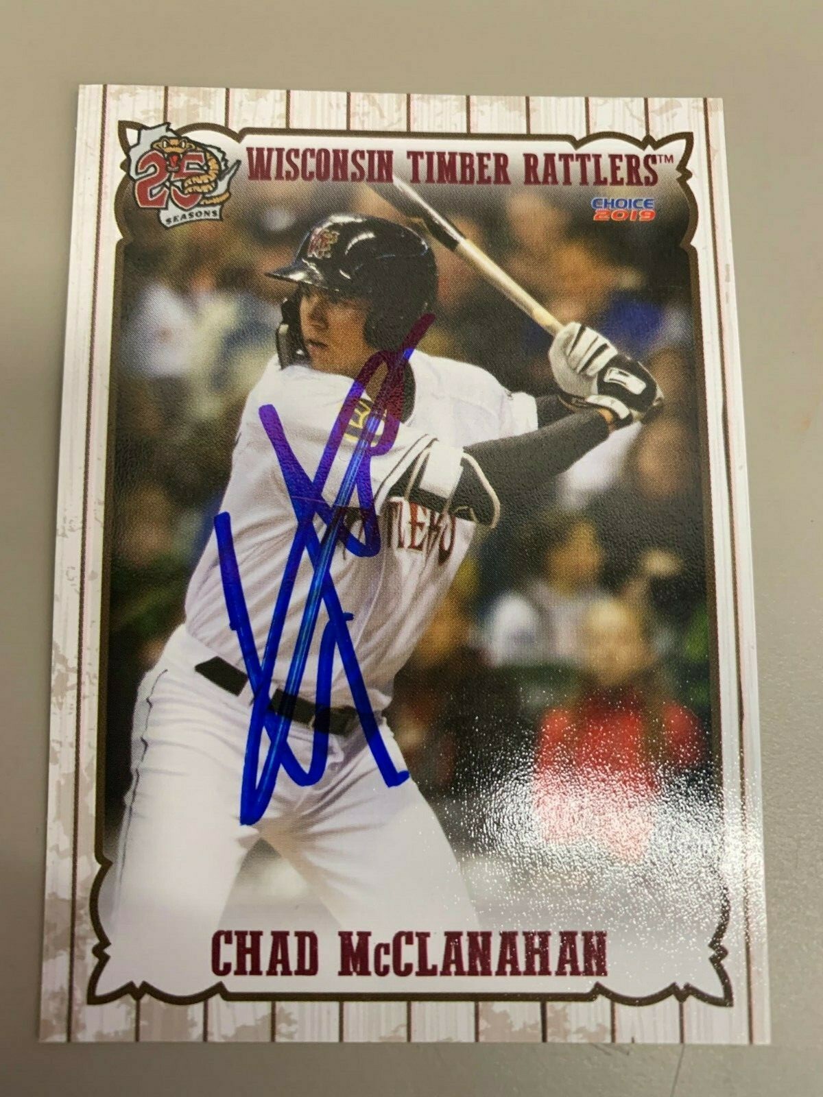 Chad Mcclanahan 2019 Signed Wisconsin Timber Rattlers Team Card | eBay