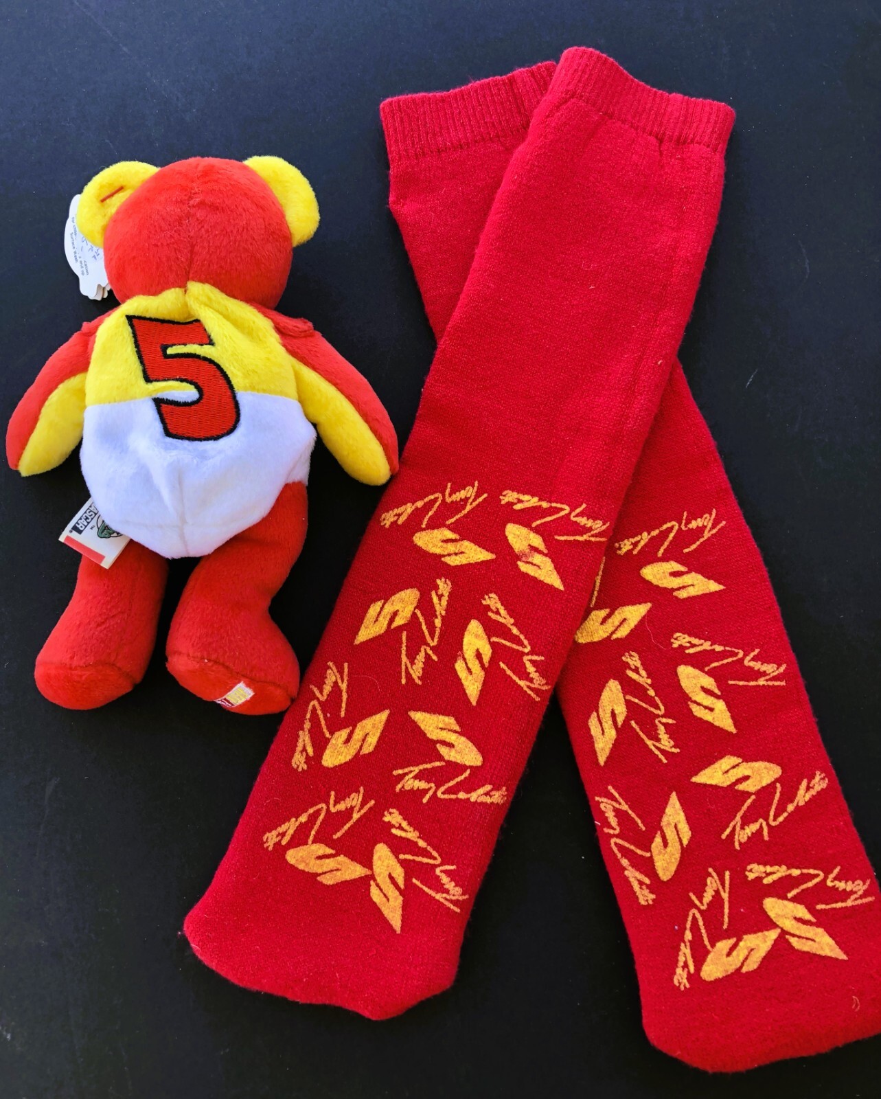 VINTAGE TERRY LABONTE #5 ADULT SLIPPER SOCKS & TEAM SPEED BEAR NASCAR ...
