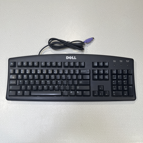 GENUINE DELL RT7D20 CLICKY BLACK PS/2 WIRED COMPUTER KEYBOARD QWERTZ SK ...