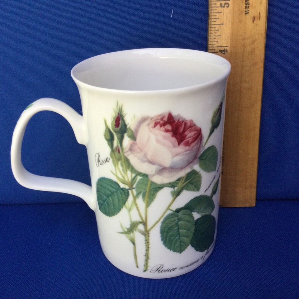 1996 Roy Kirkham Redoute Rose Fine Bone China Mug Cup England tea ...