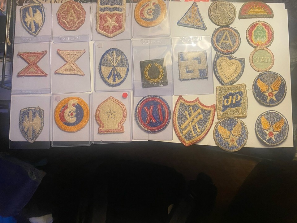 Original US Military Patch Lot - 25 Patches WW2 Vintage Beautiful ...