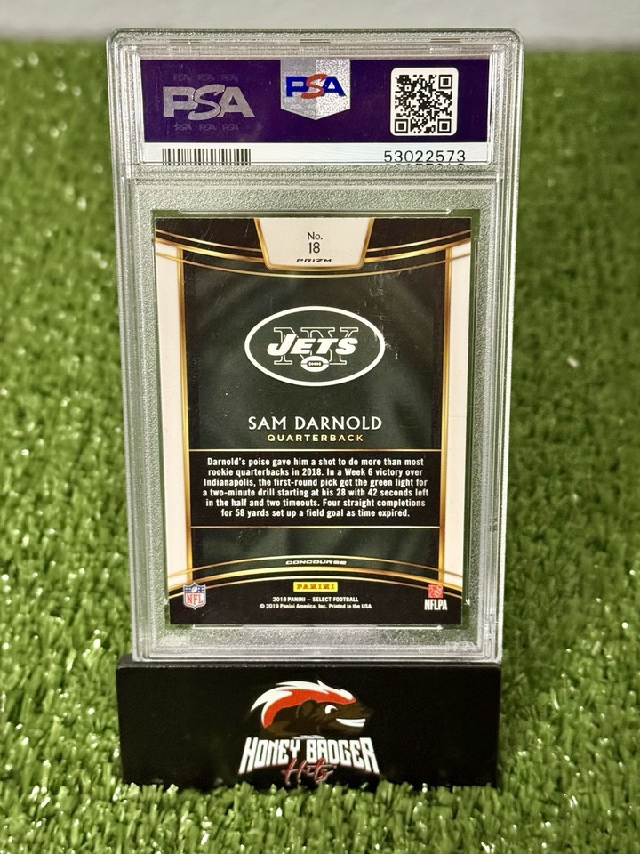 2018 Panini Select Sam Darnold Silver Prizm PSA 10 Rookie RC Concourse ...
