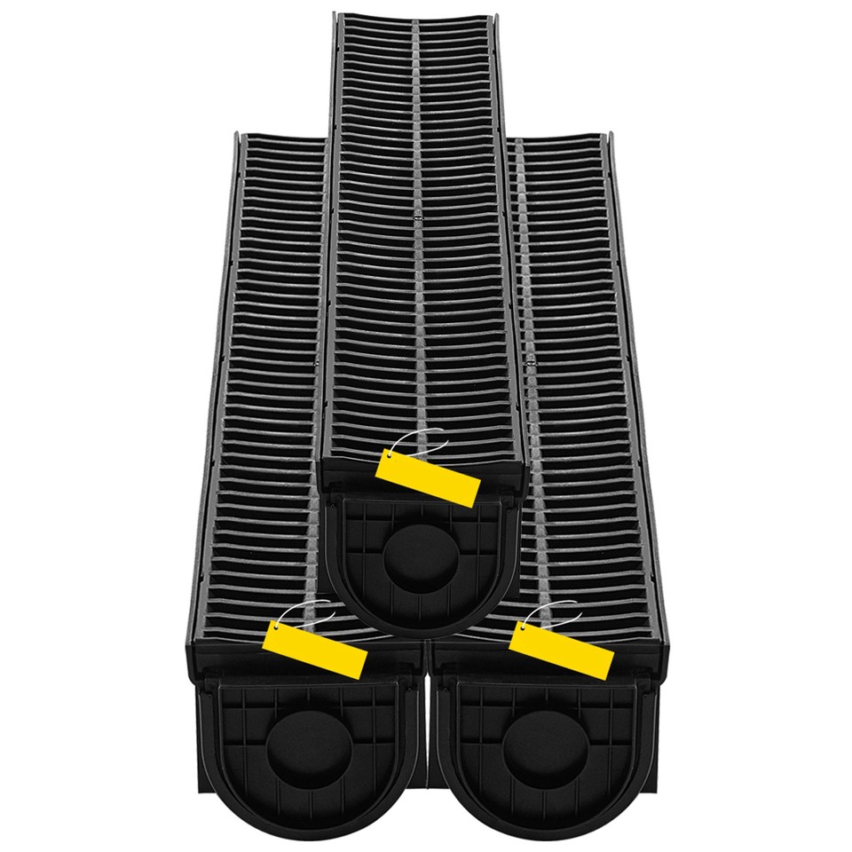 Uimoso Drainage Trench Driveway Channel Drain Kit Plastic Grate-5.8"x5 ...