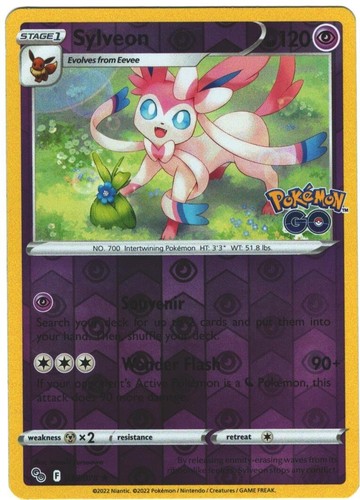Sylveon 35/78 Pokémon GO Set Reverse Holo Rare Pokémon Card TCG 2022 | eBay