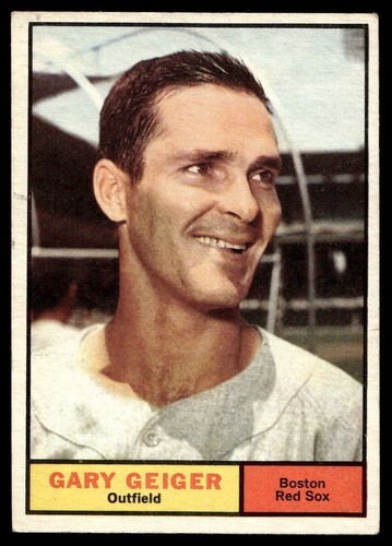 1961 Topps #33 Gary Geiger Boston Red Sox VG-VGEX+ | eBay