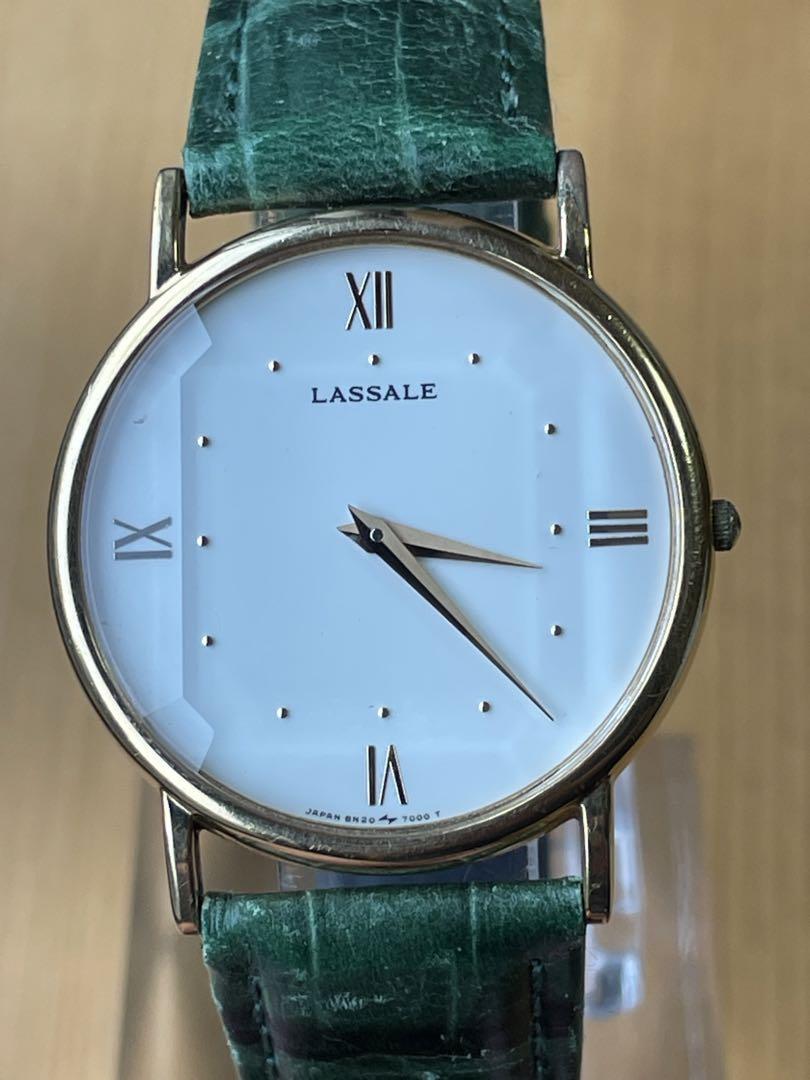 Seiko Lasalle Qz 8N20-7000 White Operation Confirmed Men'S El ...